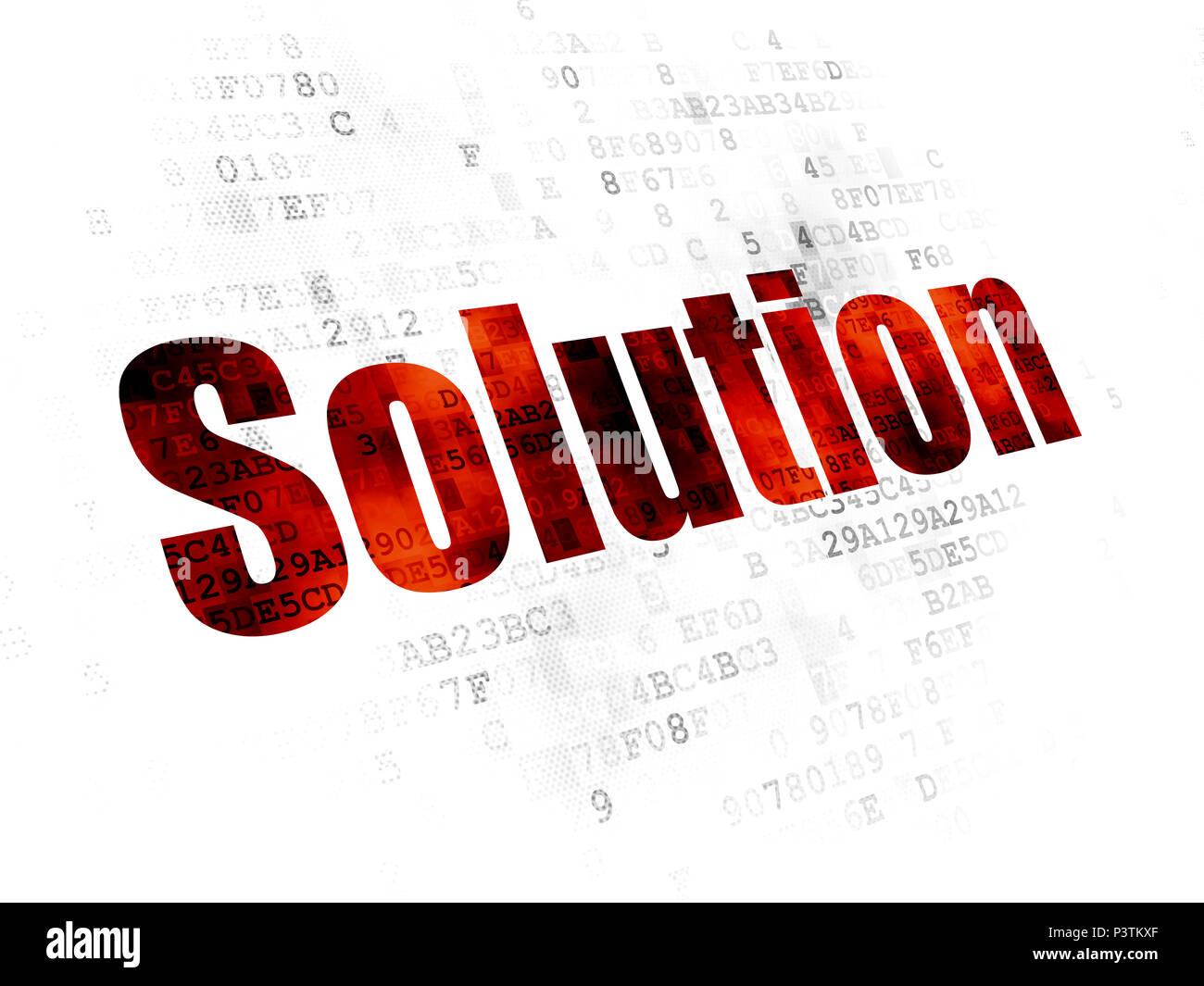 Business concept: Solution on Digital background Stock Photo - Alamy