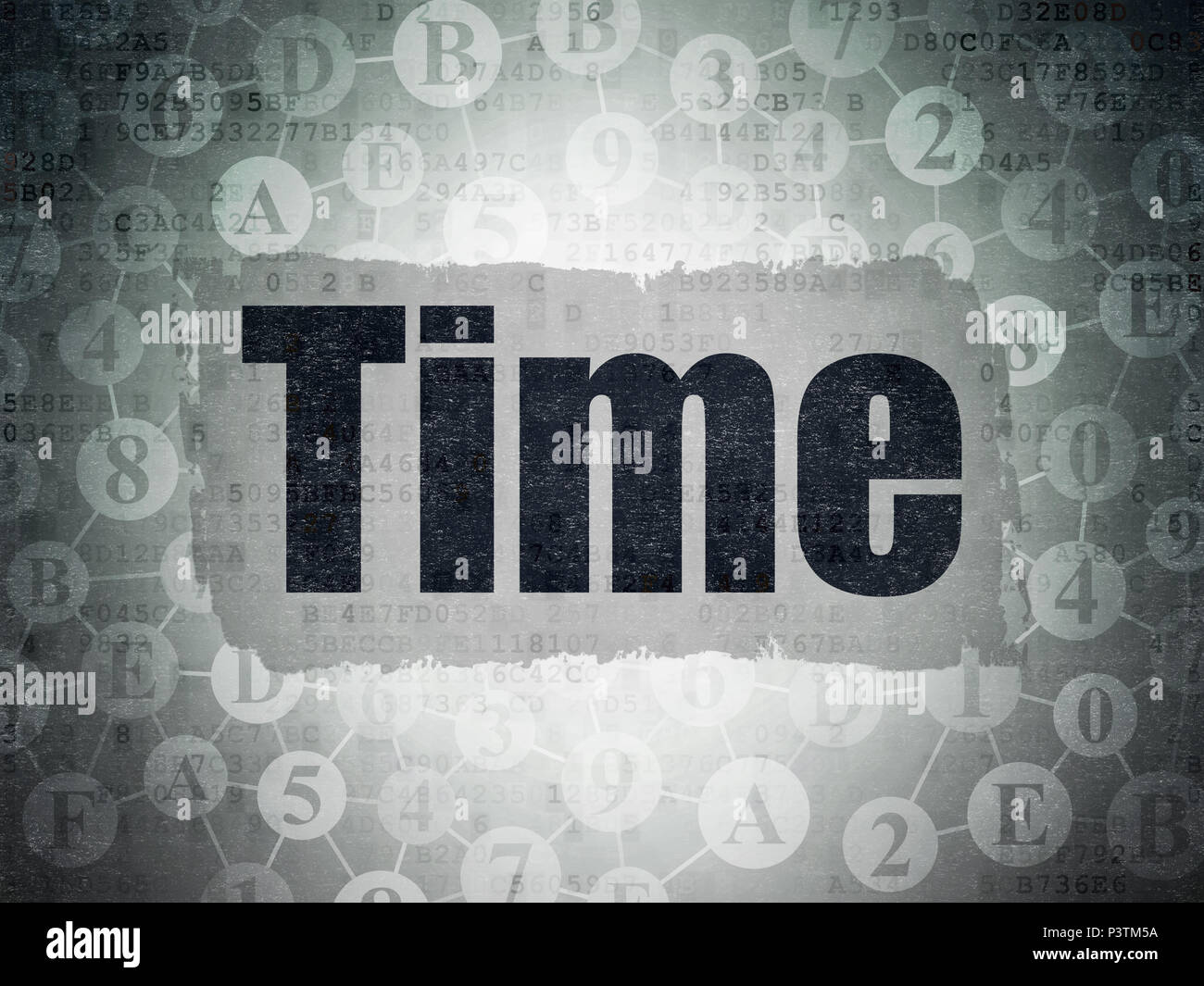 Timeline concept: Time on Digital Data Paper background Stock Photo - Alamy