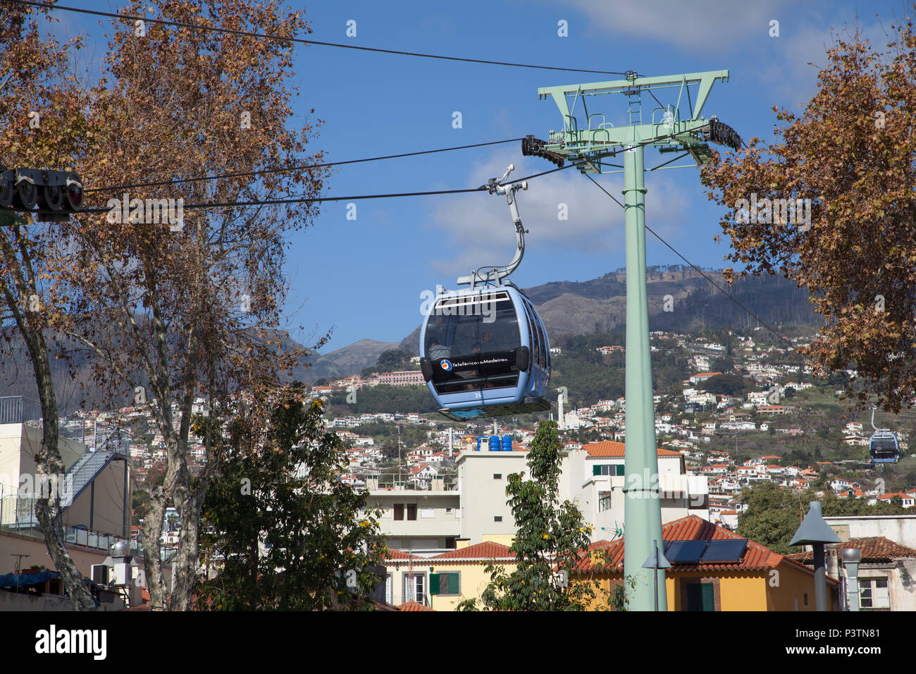 Cable Car from lower Funchal to Monte Madeira Stock Photo - Alamy