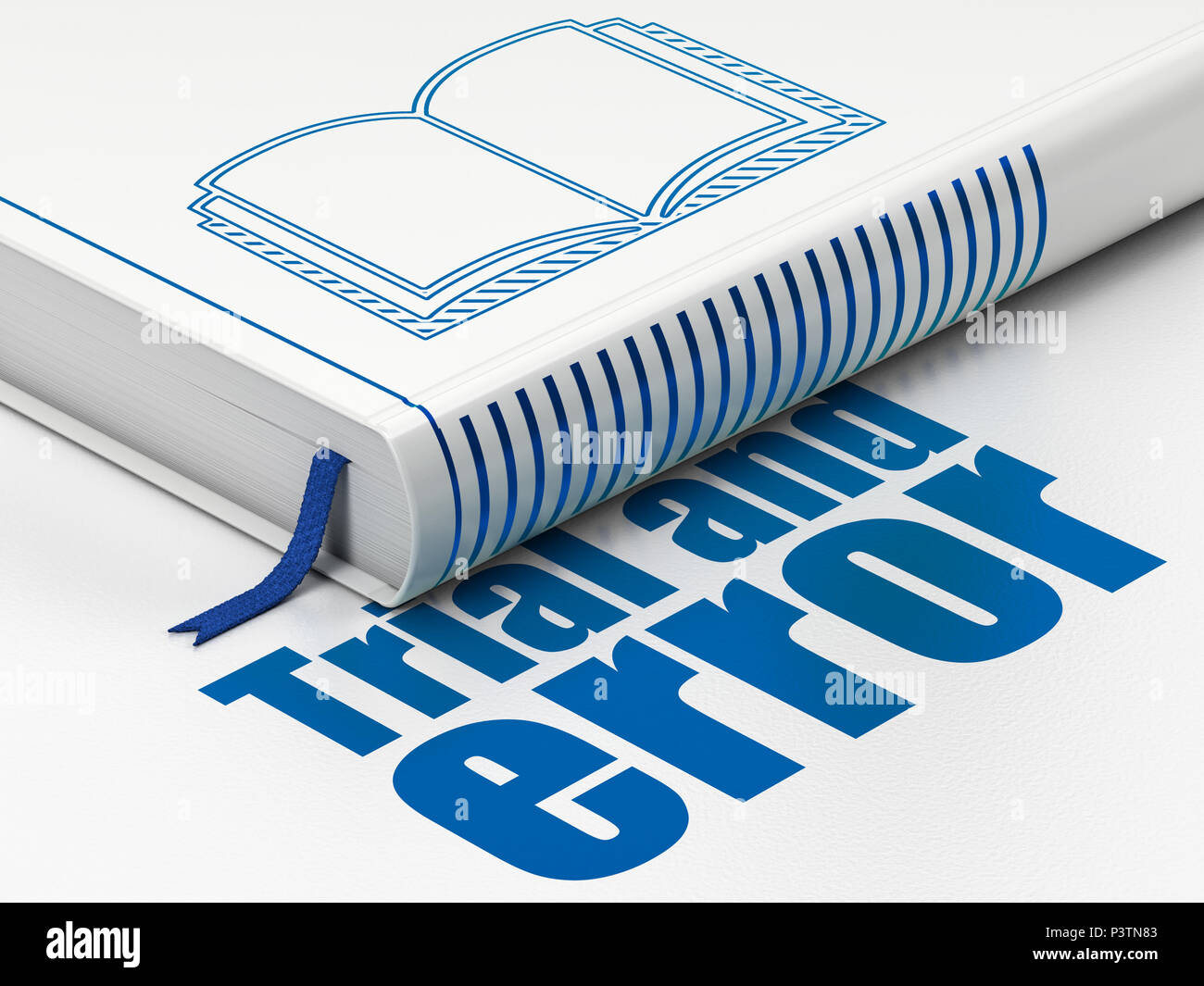 Science concept: book Book, Trial And Error on white background Stock ...