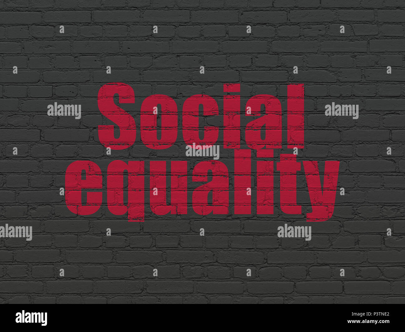 Political concept: Social Equality on wall background Stock Photo - Alamy