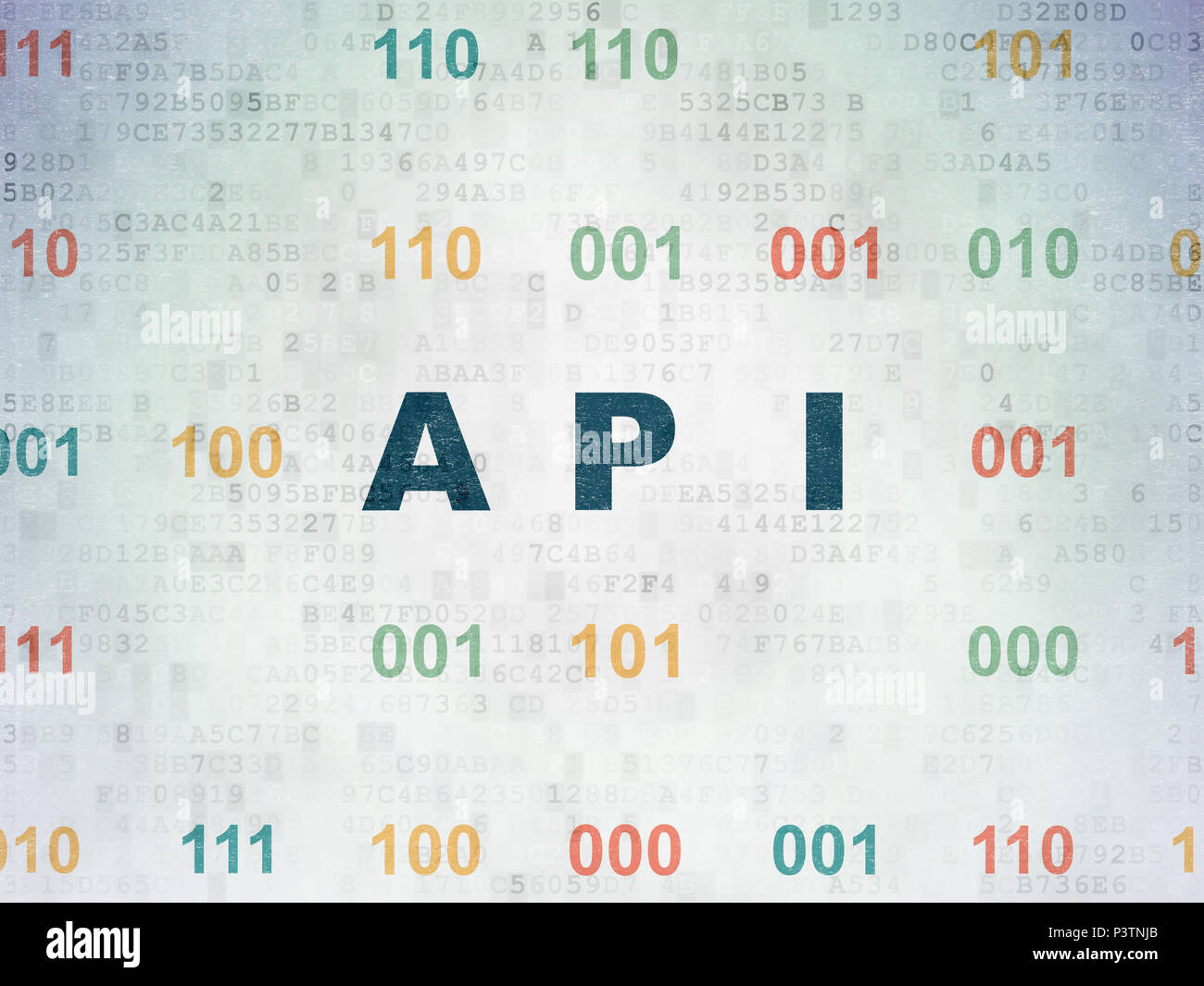 Database concept: Api on Digital Data Paper background Stock Photo - Alamy