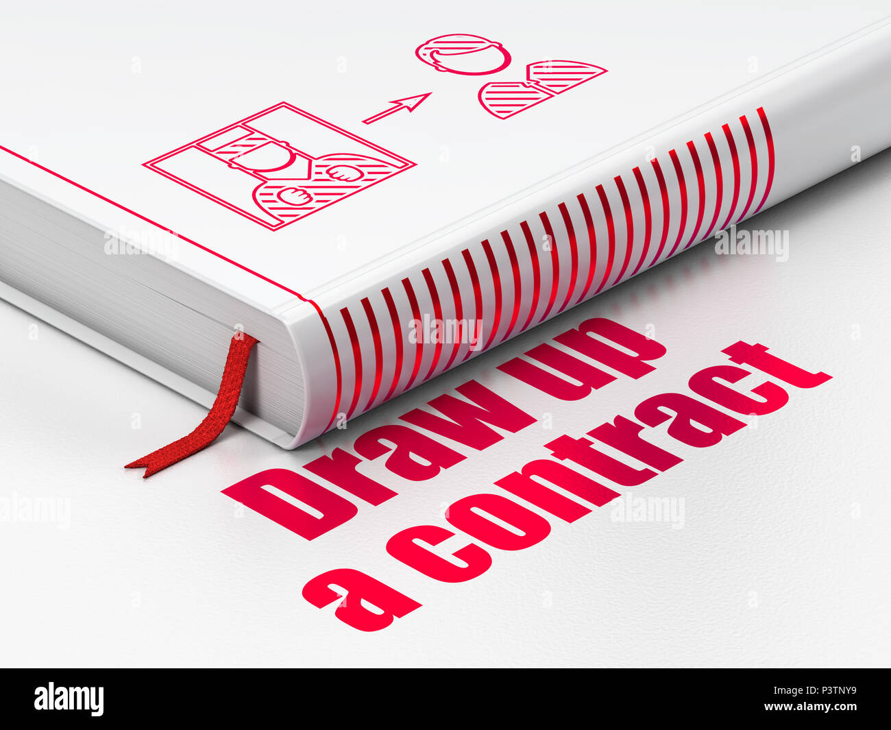Law concept: book Criminal Freed, Draw up A contract on white ...