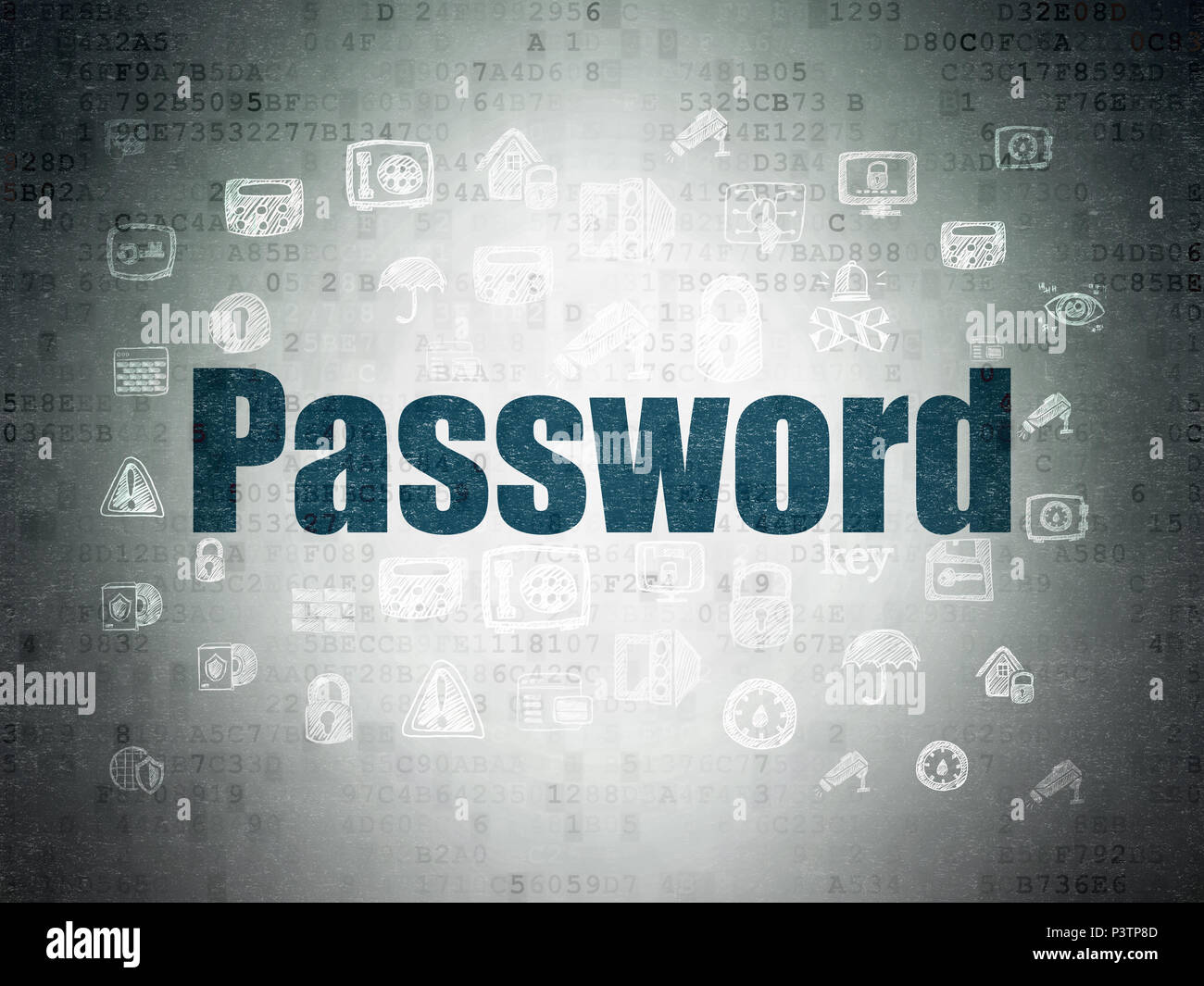 Privacy concept: Password on Digital Data Paper background Stock Photo ...