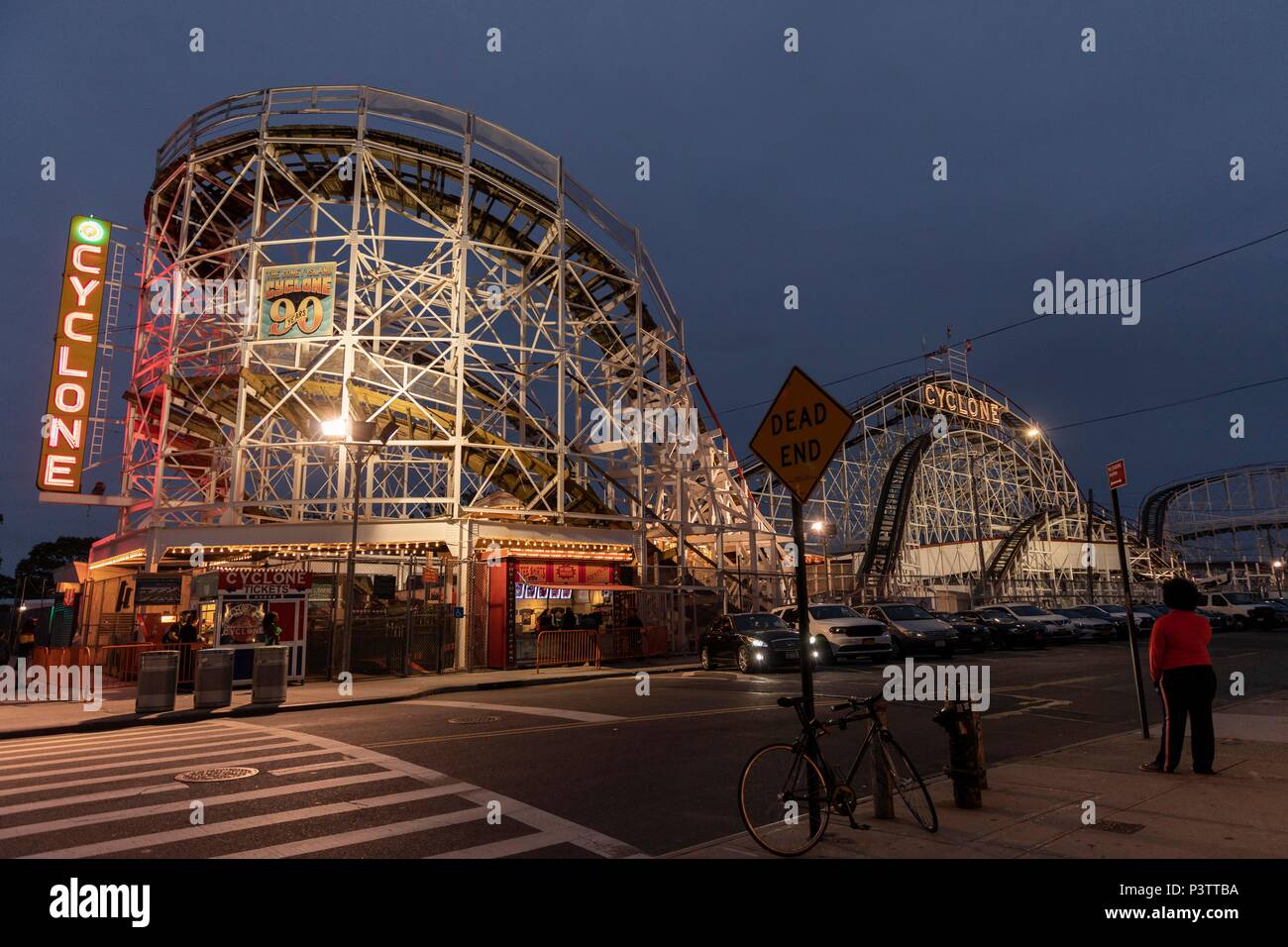 Cyclone. Luna Park, Coney Island. New York City, USA Stock Photo - Alamy