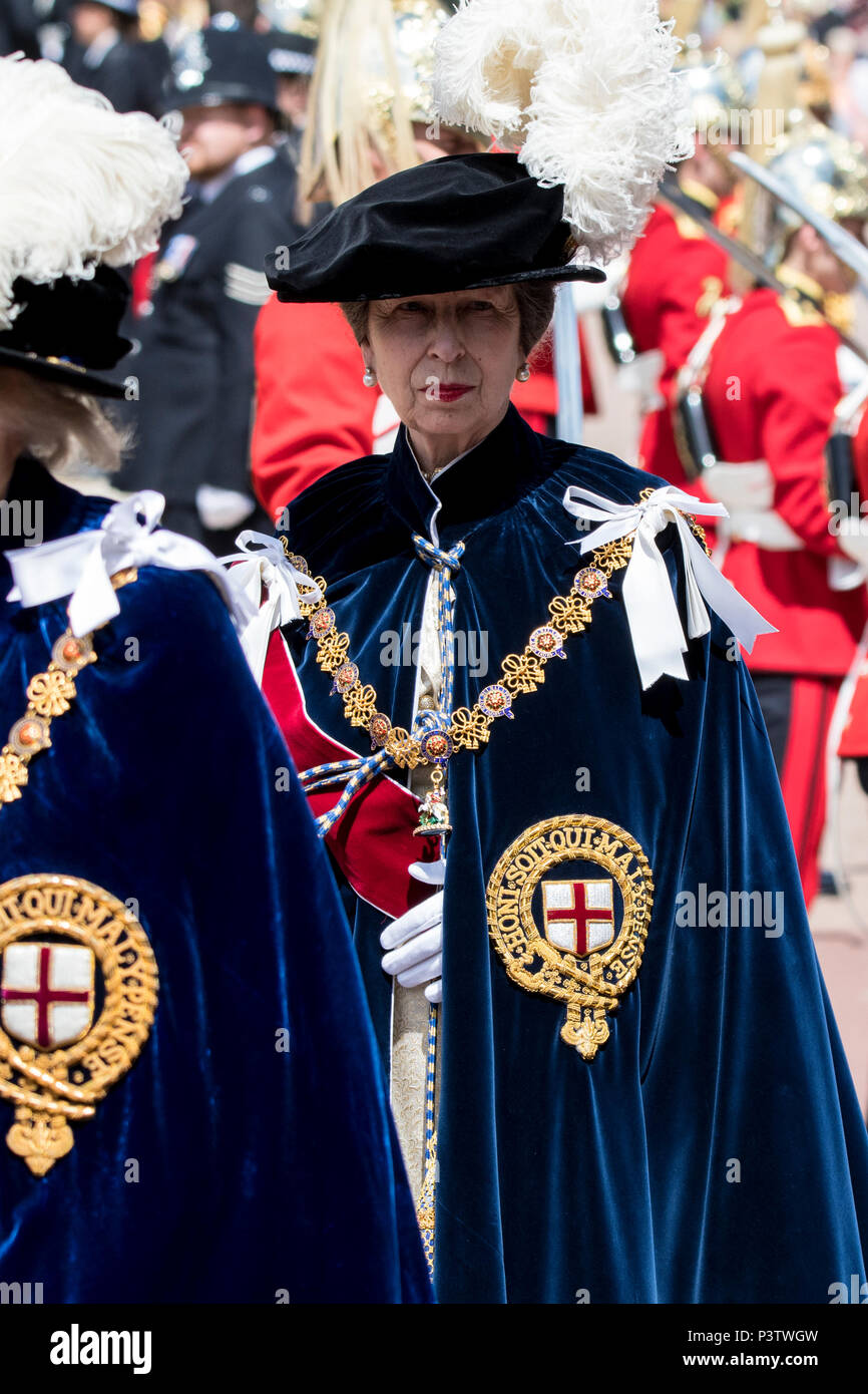 Windsor Castle, UK. 18 June 2018 - Her Royal Highness Princess Anne ...