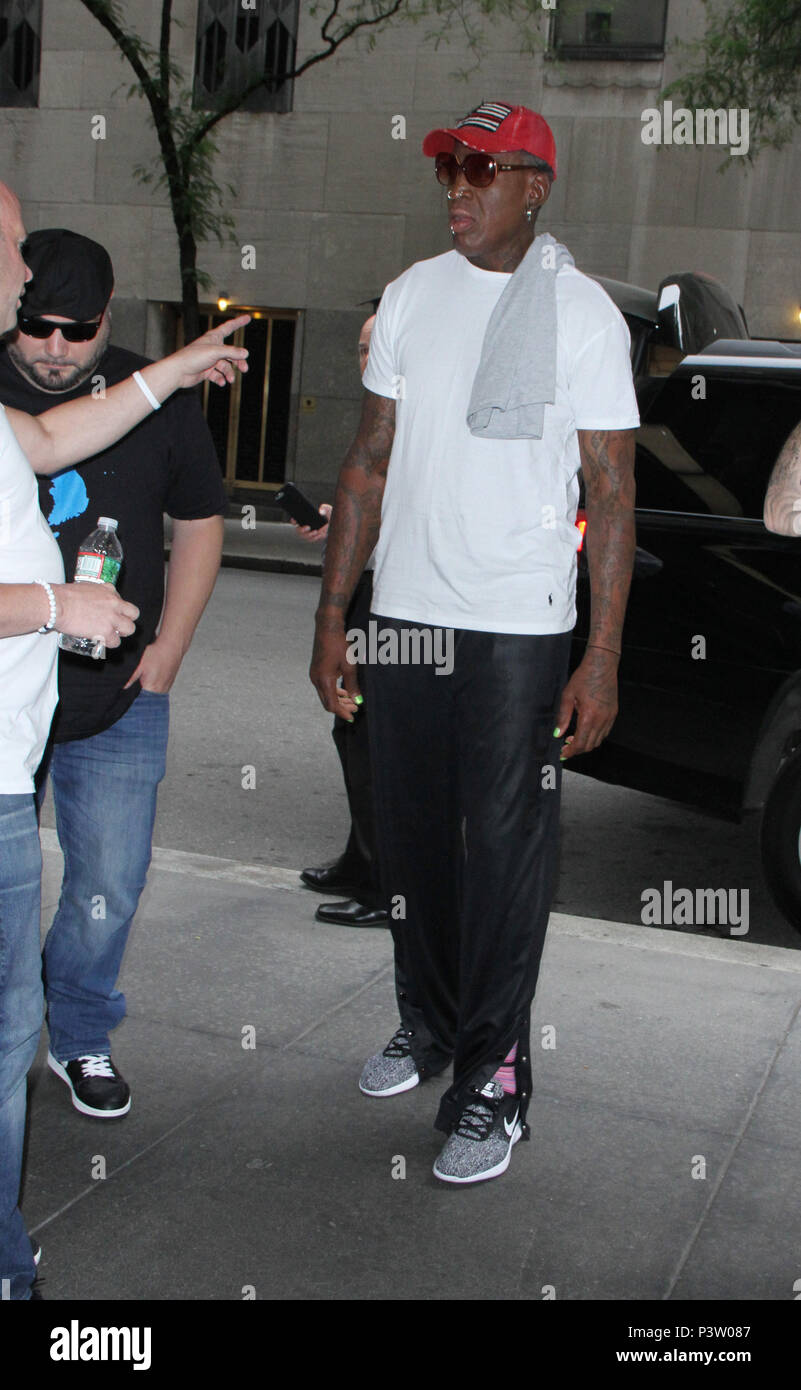 NEW YORK, NY June 19, 2018:Dennis Rodman at Megyn Kelly Today to talk ...