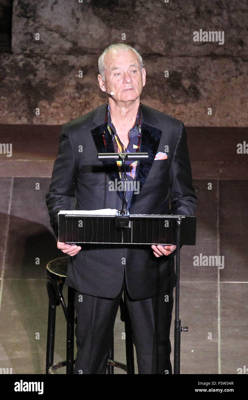 Athens, Greece. 19th June, 2018. Actor BILL MURRAY with JAN VOGLER ...