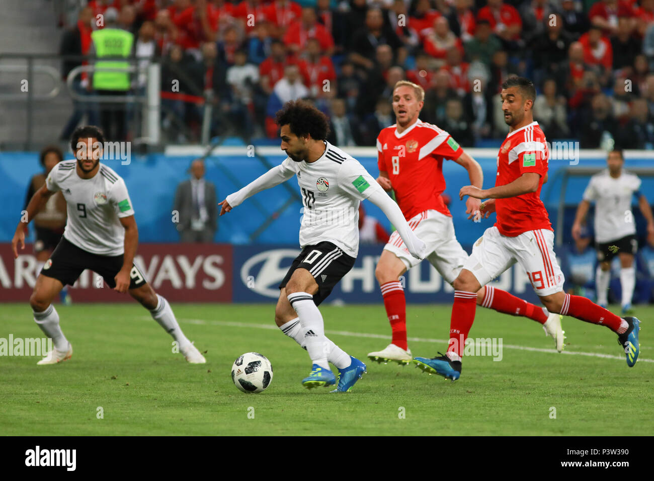 SÃO PETERSBURGO, MO - 19.06.2018: RUSSIA VS EGYPT - Mohamed Salah ...