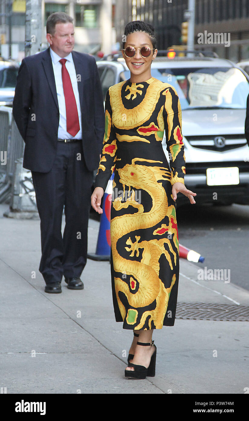 NEW YORK, NY June 19: Ruth Negga at The Late Show with Stephen Colbert ...