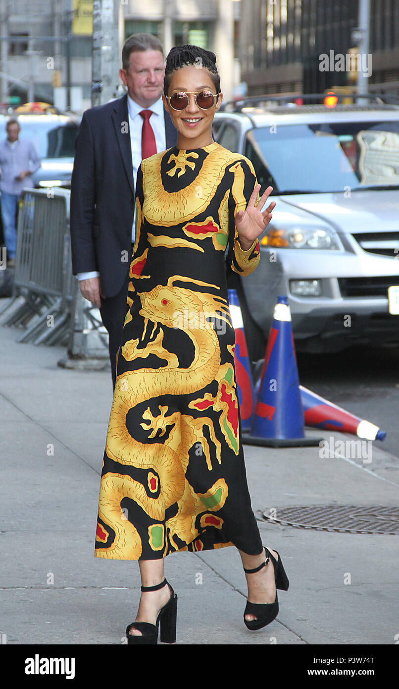 NEW YORK, NY June 19: Ruth Negga at The Late Show with Stephen Colbert ...