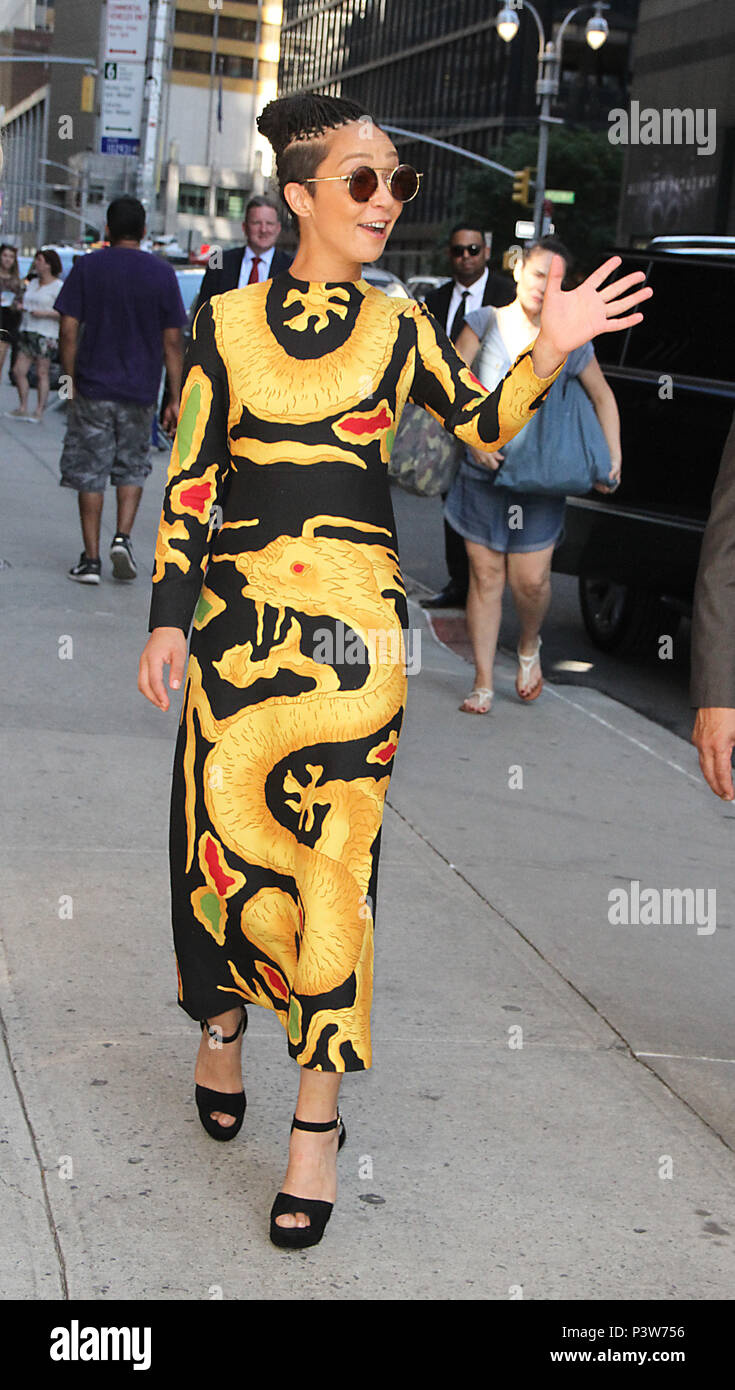 NEW YORK, NY June 19: Ruth Negga at The Late Show with Stephen Colbert ...