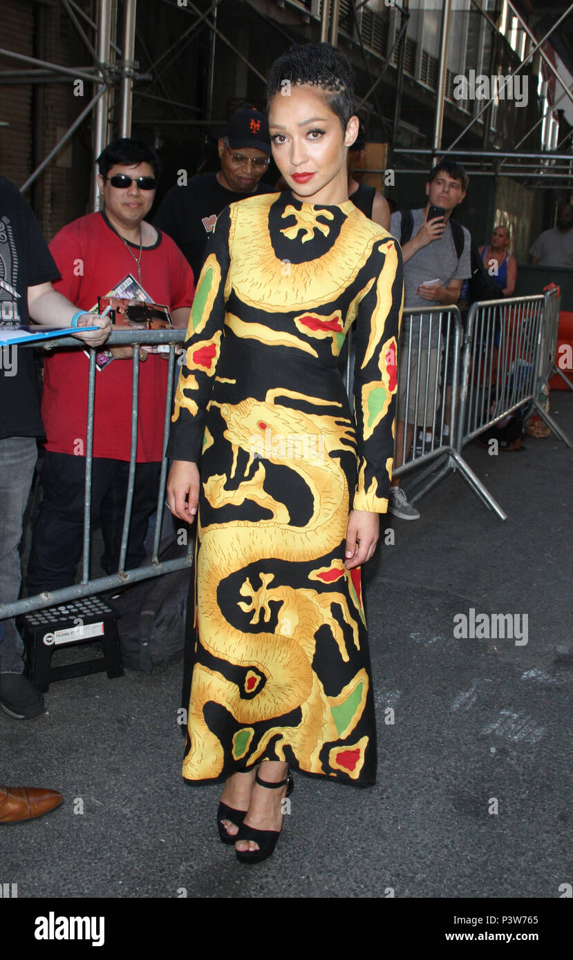 NEW YORK, NY June 19: Ruth Negga at The Late Show with Stephen Colbert ...