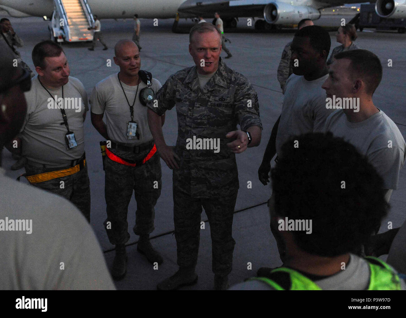 Chief Master Sgt. of the Air Force James A. Cody speaks with Airmen ...