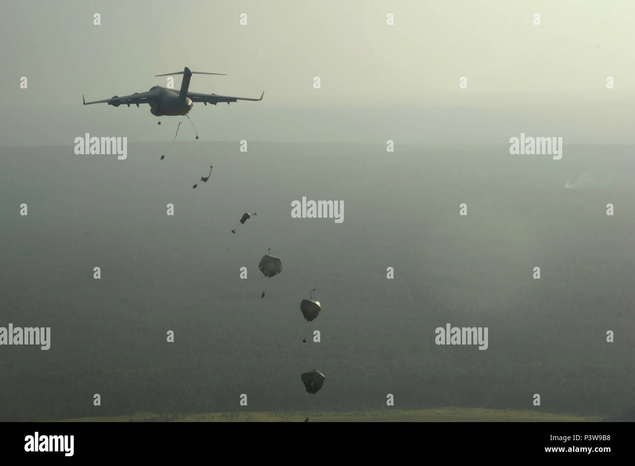 U.S. Army members from the 82nd Airborne Division jumps on Holland drop ...