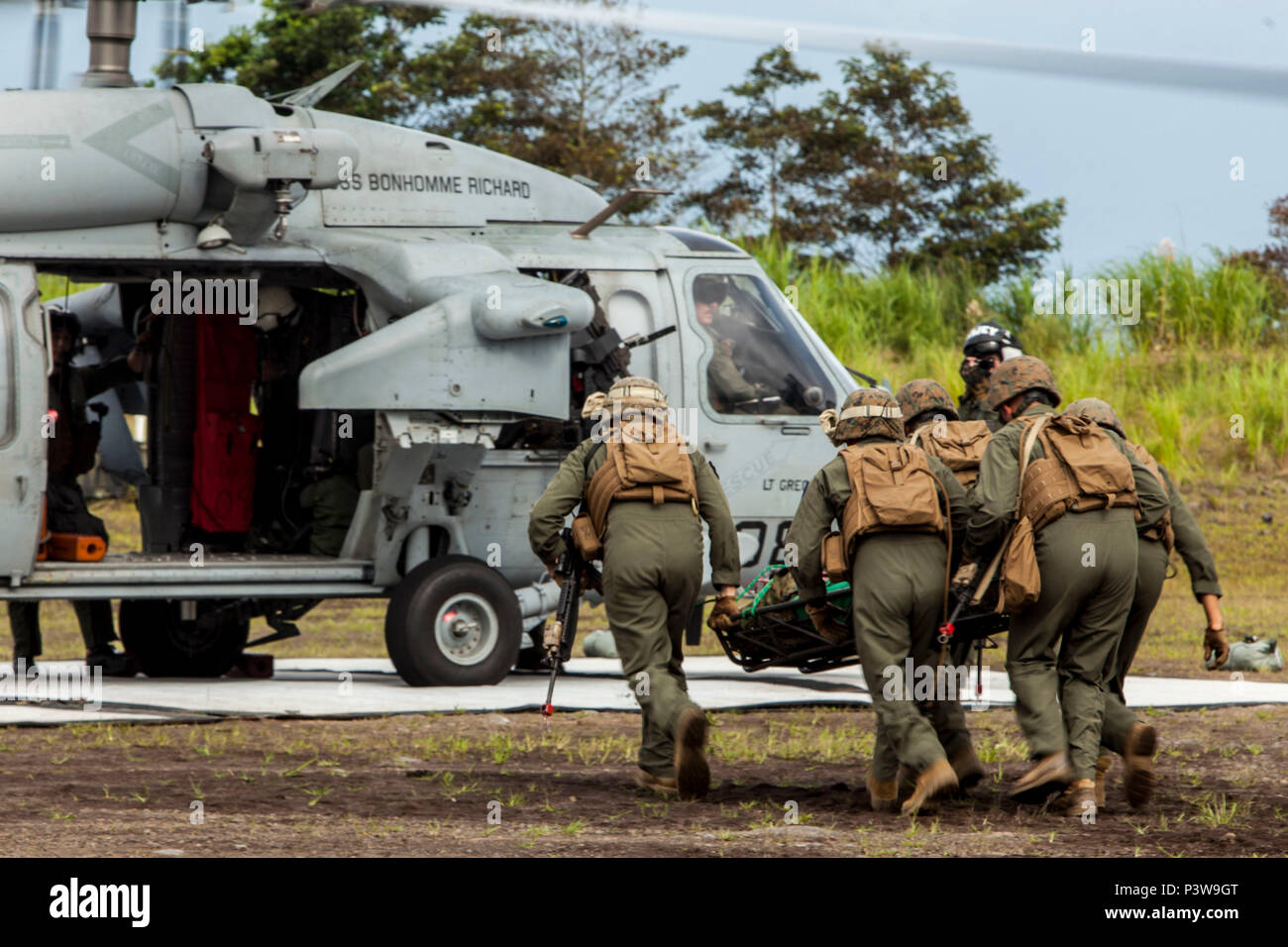 Expeditionary fire rescue Marines with Marine Wing Support Squadron 171 ...