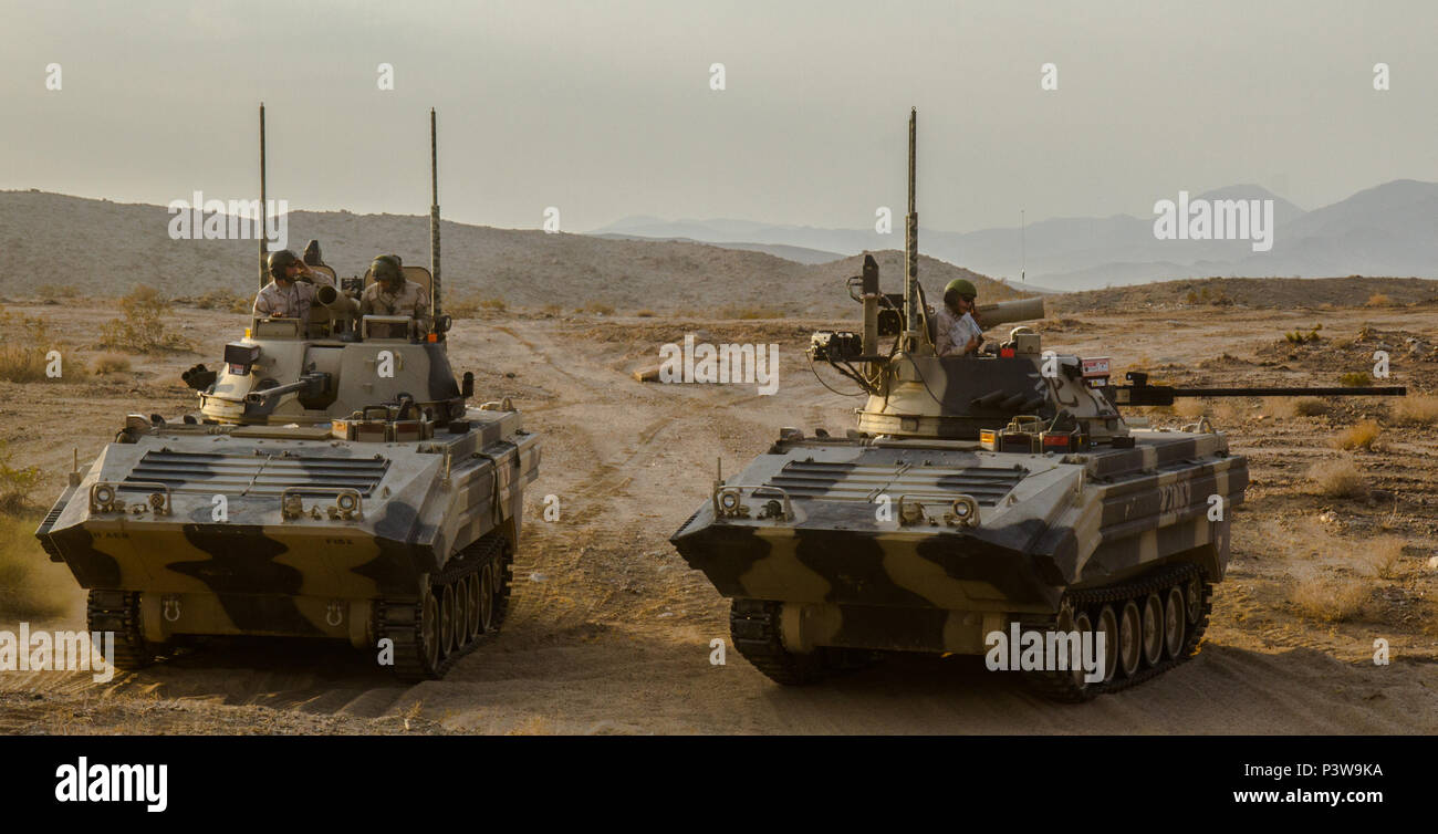 Soldiers operating two BMP-1s from Fury Troop, 2nd Squadron, 11th ...