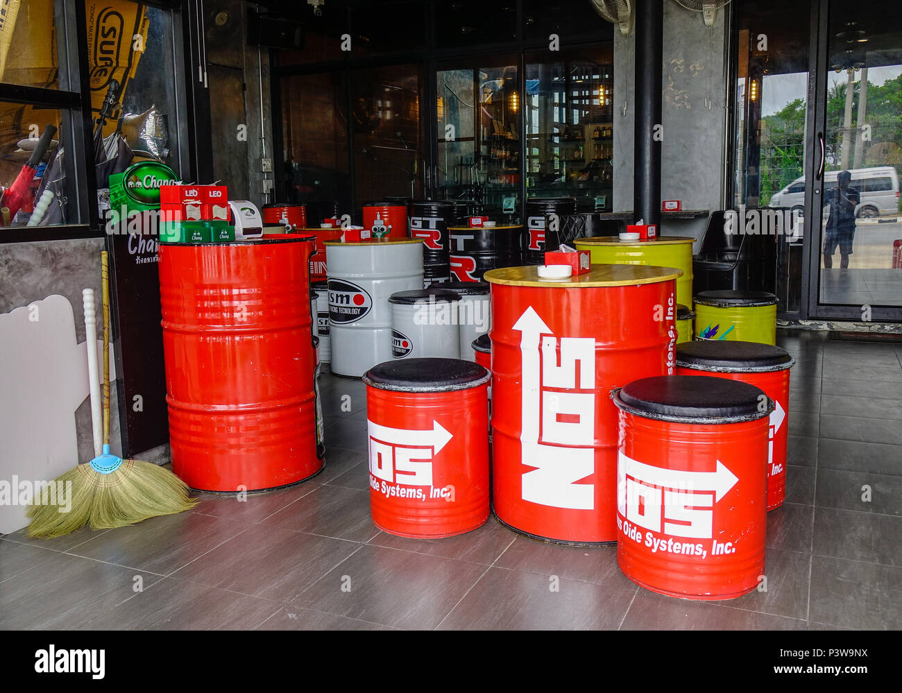 Overturned tables hi-res stock photography and images - Alamy
