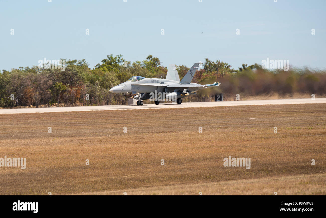 Marine Fighter Attack Squadron 122 operates an F/A-18C Hornet at RAAF ...