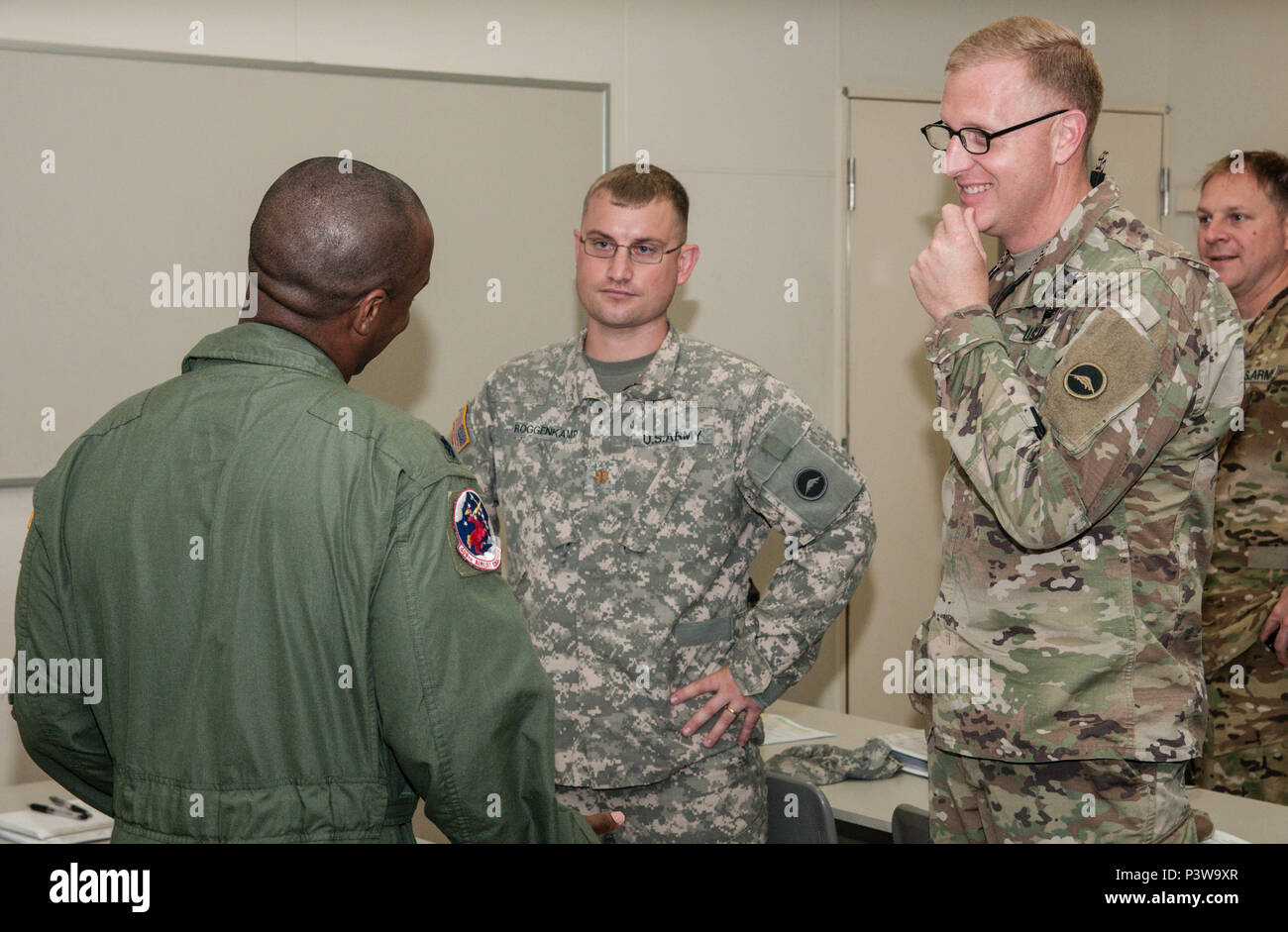 Army Lt. Col. Bryan C. Jones (right), commander, U.S. Army Aviation ...