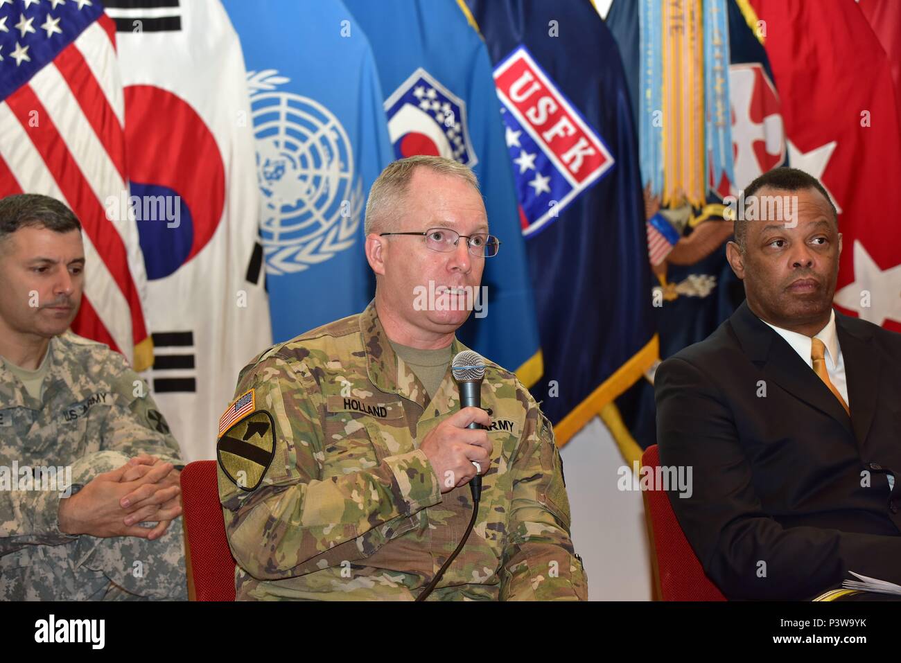 Camp Humphreys Garrison Commander Col. Joseph Holland answers questions ...
