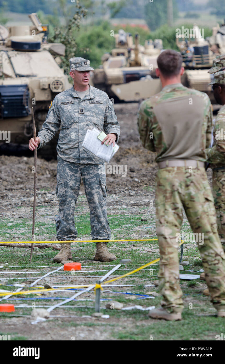 U.S. Army Capt. Allan Whitehead, commander of Company C, 2nd Battalion ...