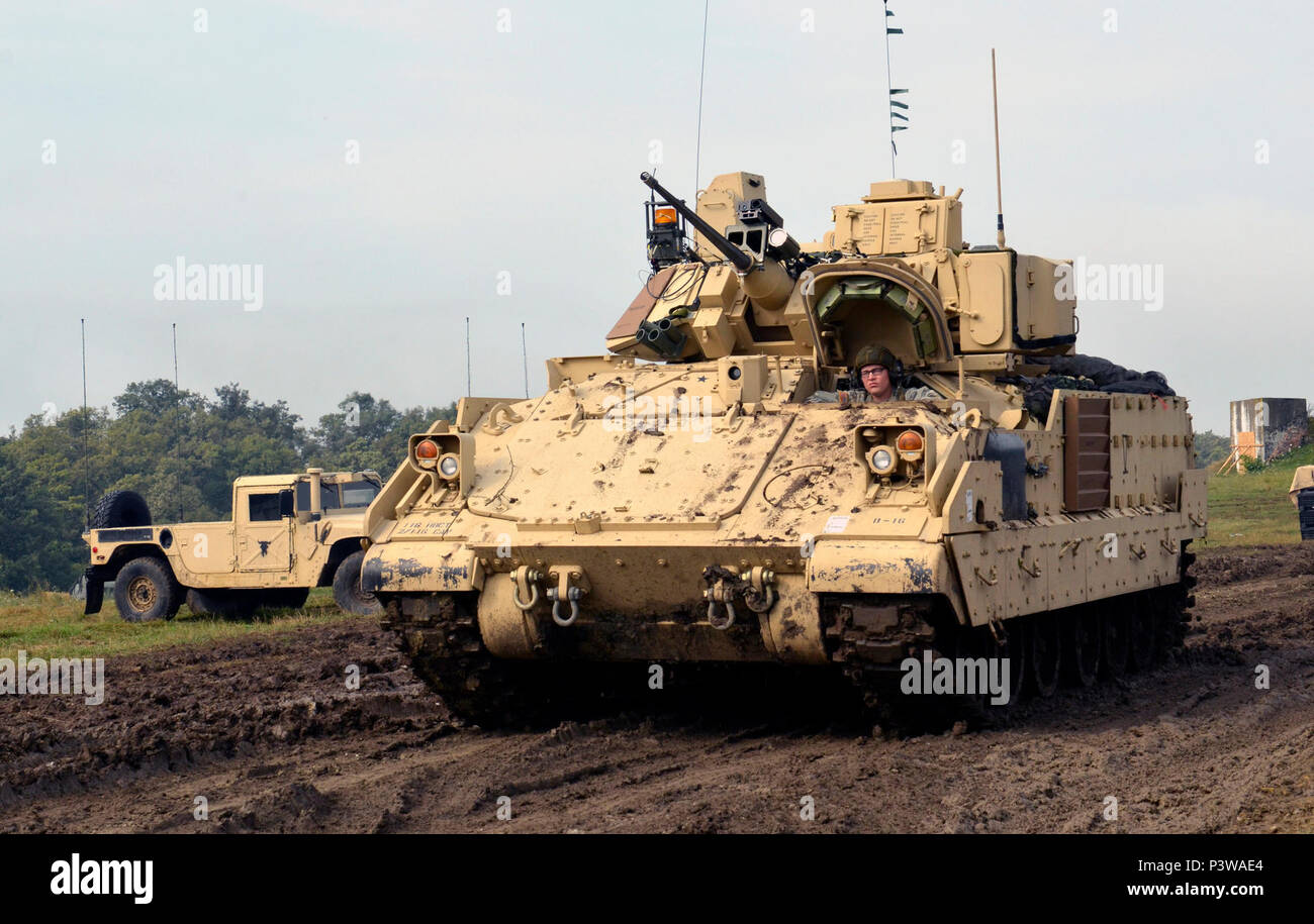 A Soldier with 3rd Battalion, 116th Cavalry Brigade Combat Team drives ...