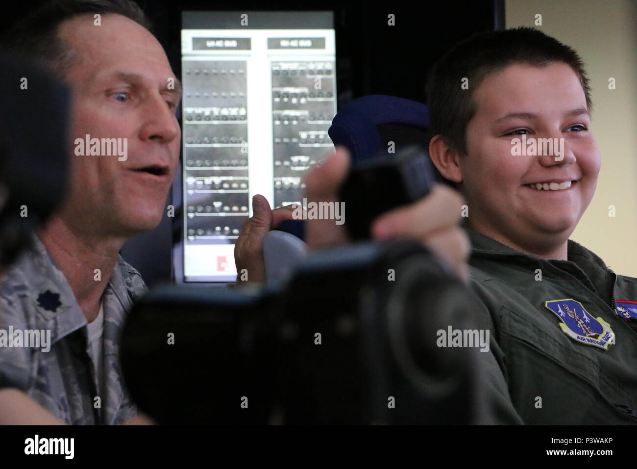 Mason "Masonic" Mullen operates the Multi-Mission Crew Trainer (MMCT ...