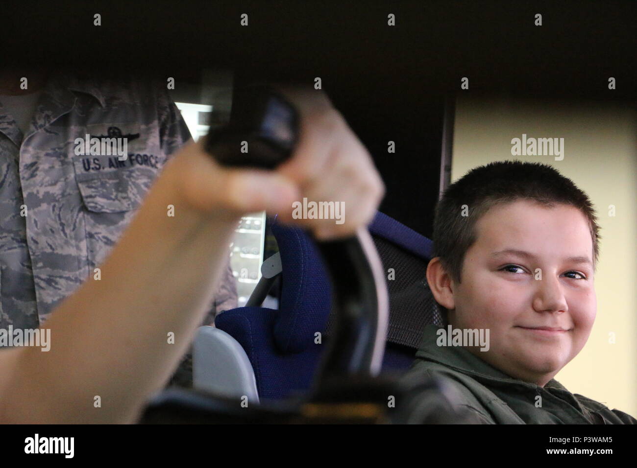 Mason "Masonic" Mullen operates the Multi-Mission Crew Trainer (MMCT ...