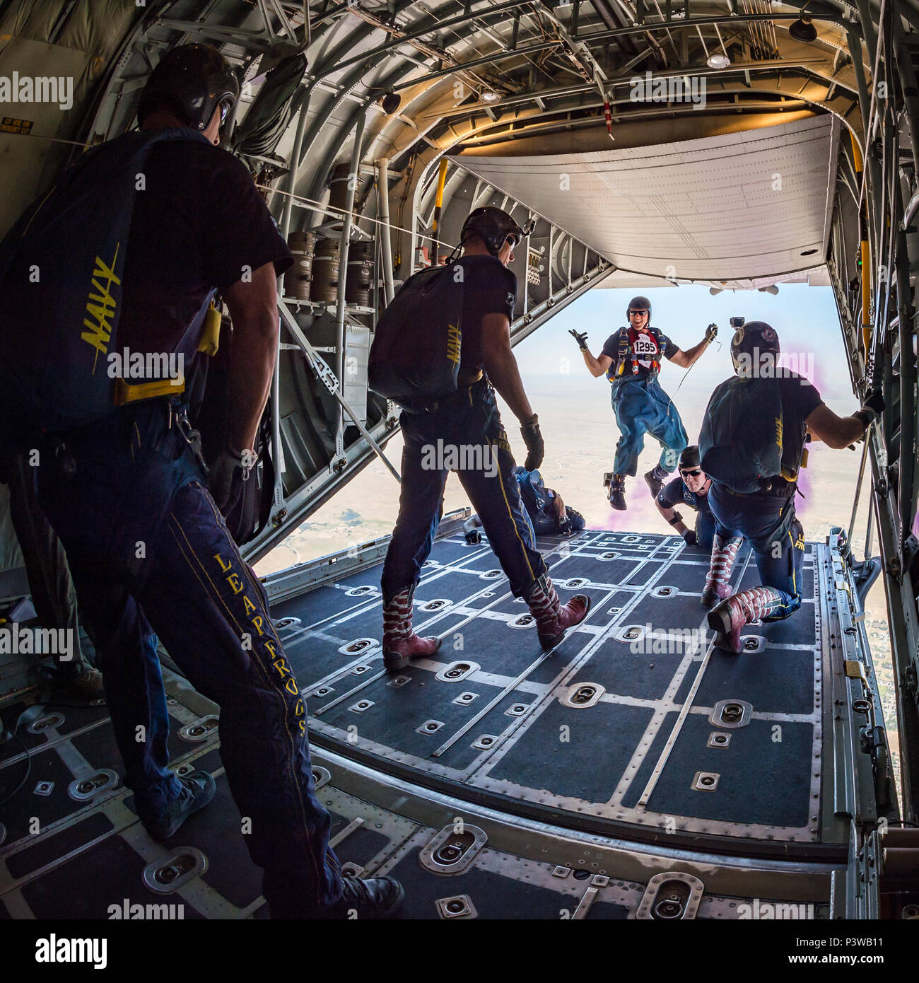 Members U S Navy Parachute Team High Resolution Stock Photography and ...