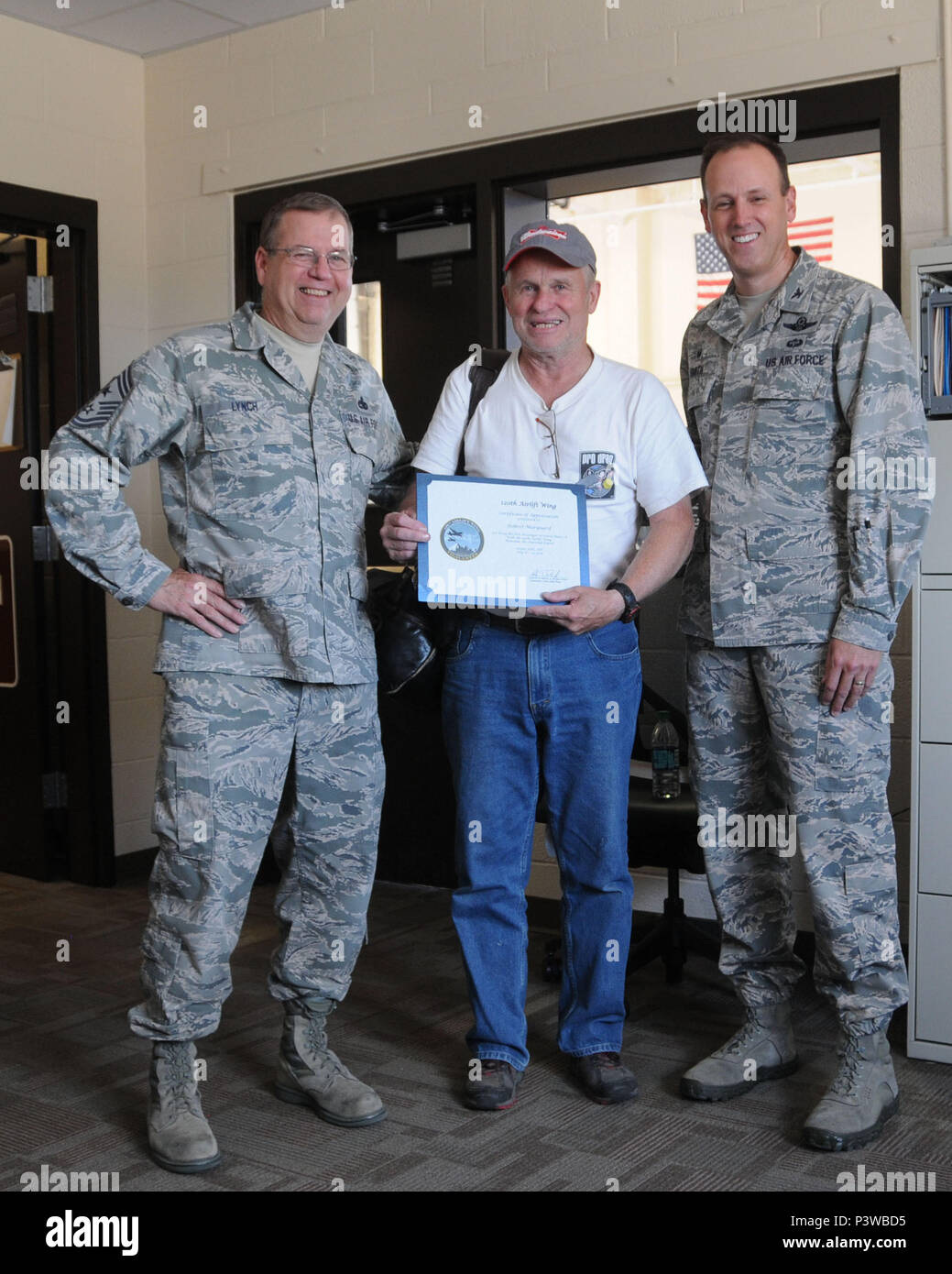 Col. Lee Smith, 120th Airlift Wing commander, and Chief Master Sgt ...