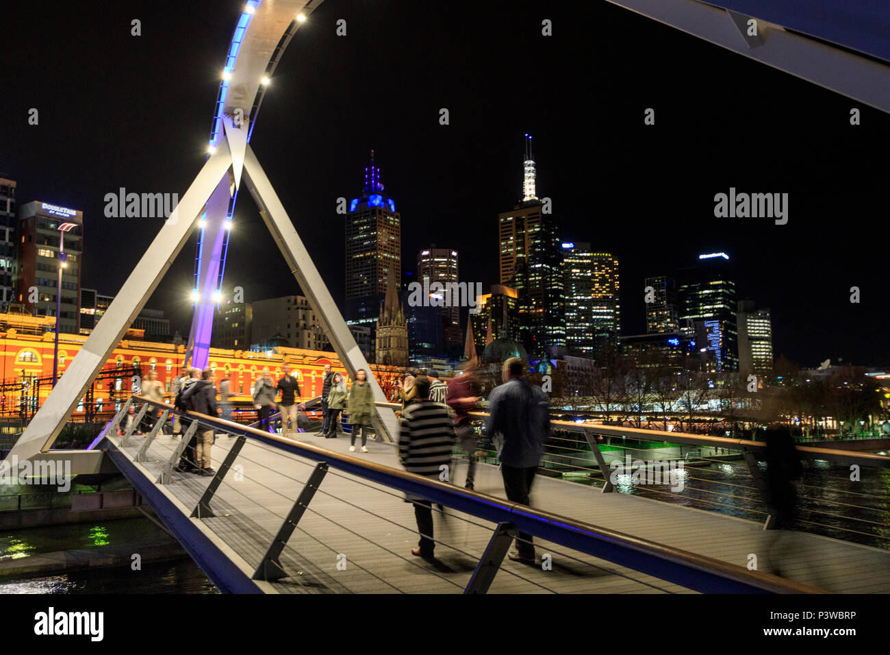 Australia, Docklands, Melbourne, Seafarers Bridge, South Wharf ...
