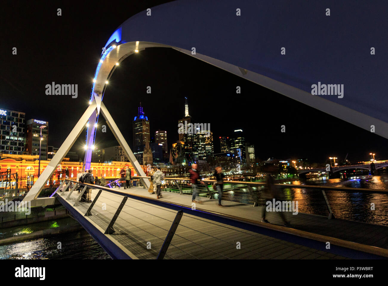 Australia, Docklands, Melbourne, Seafarers Bridge, South Wharf ...