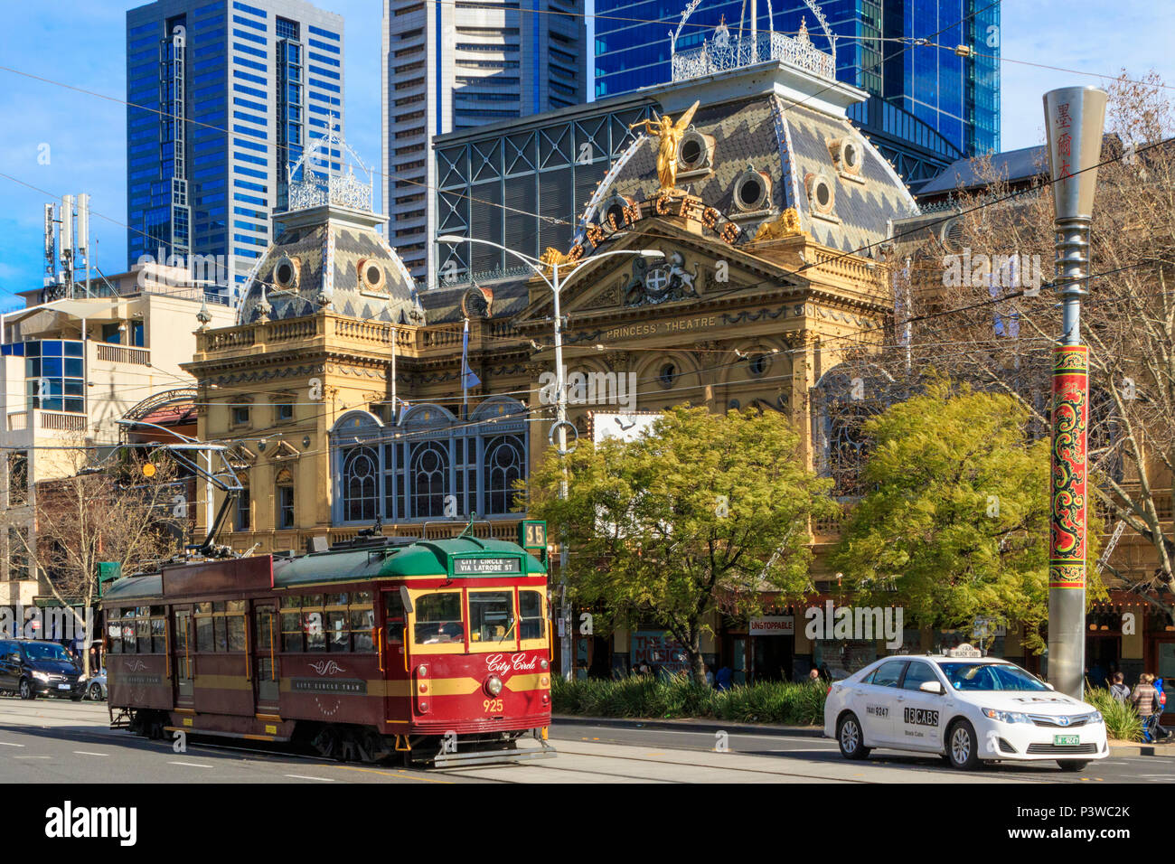 Australia, City Circle tram, Melbourne, Princess Theatre, Red Tram ...