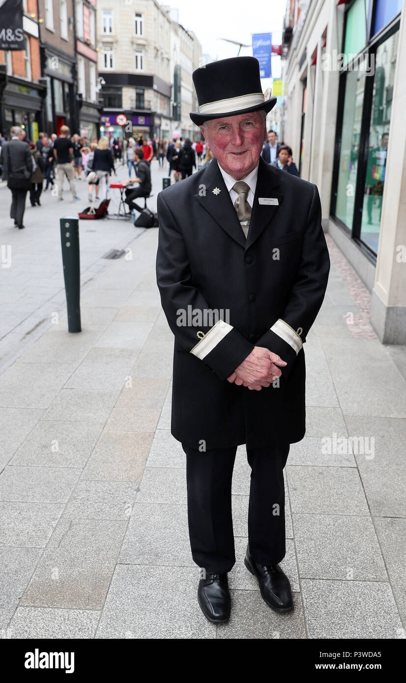 Concierge at Brown Thomas Jim Kearns on Dublin's Grafton street as it ...
