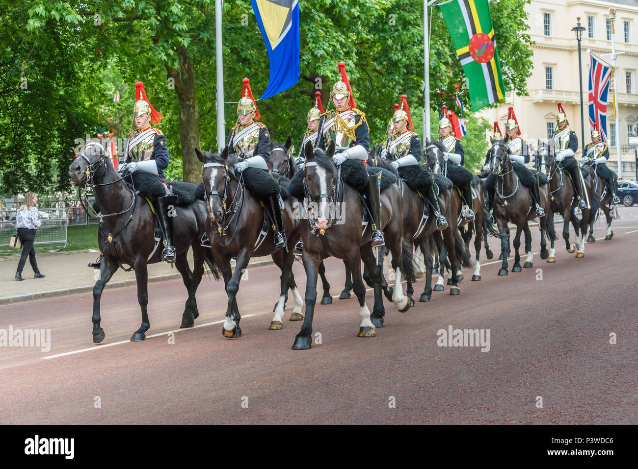 A detachment of the Blues and Royals british royal household cavalry ...