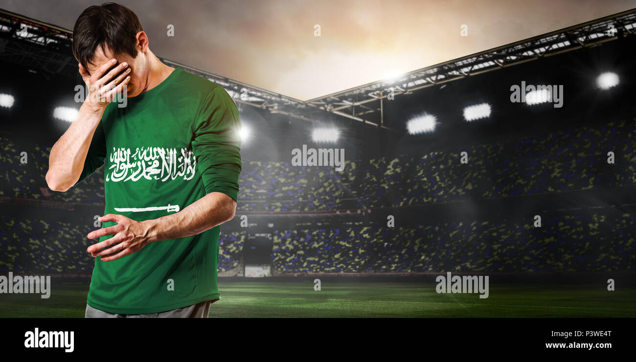 sad Saudi Arabia player Stock Photo - Alamy