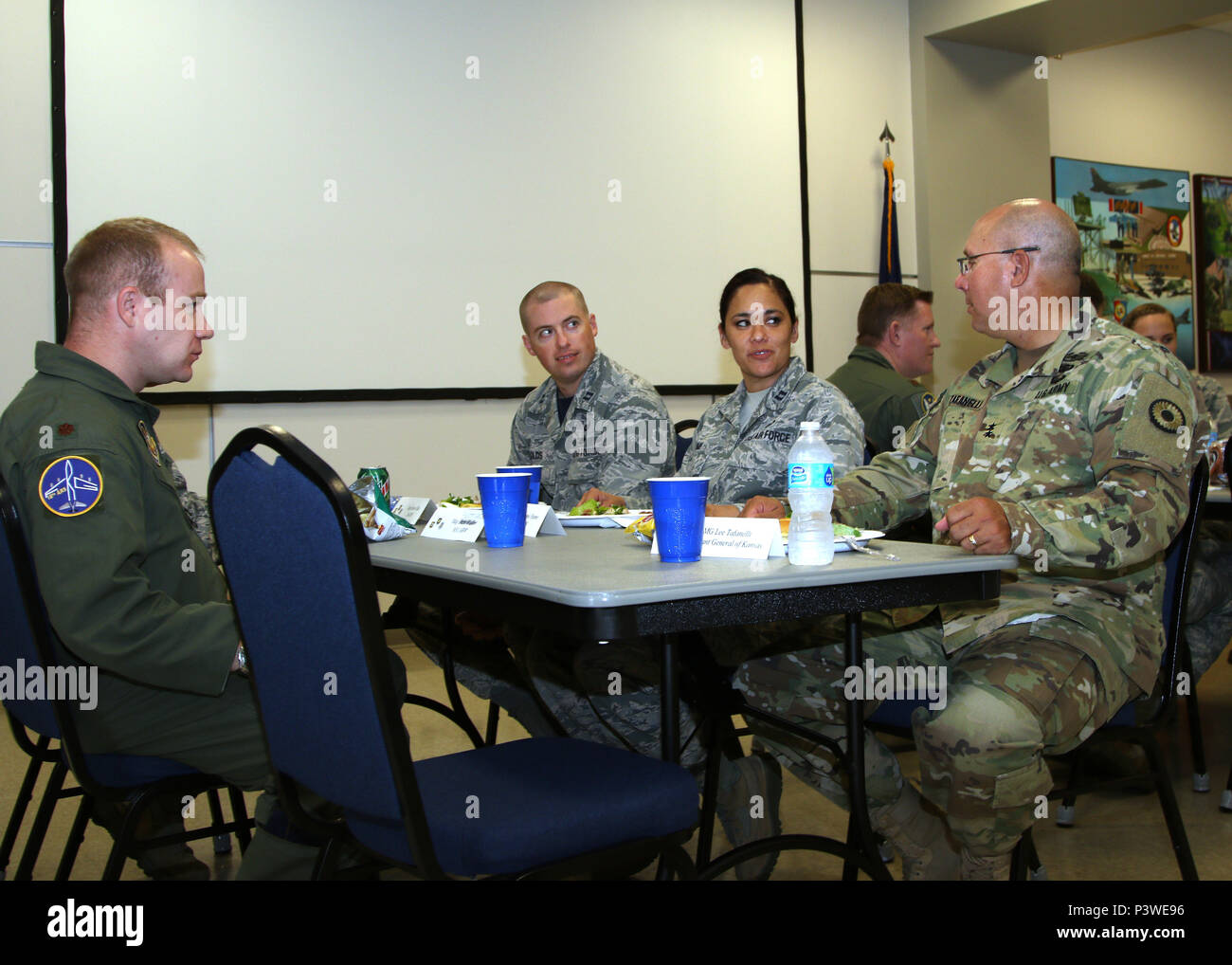 Maj. Gen. Lee Tafanelli, adjutant general of Kansas, attends lunch with ...