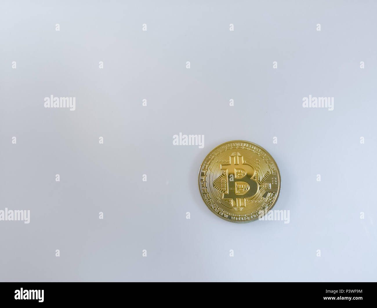 Bitcoin on White background Stock Photo - Alamy