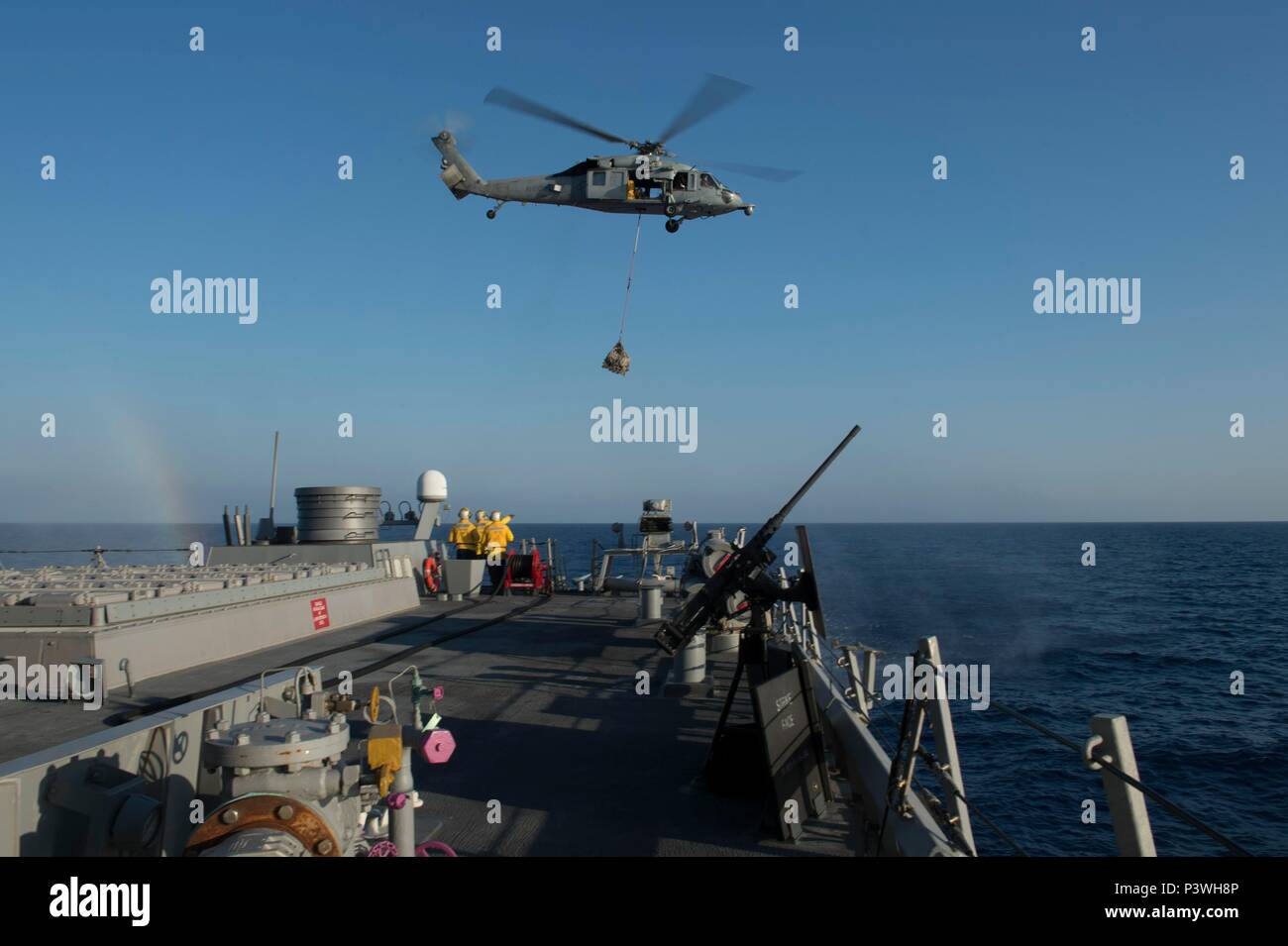 160728-N-ZE250-326 MEDITERRANEAN SEA (July 28, 2016) - Sailors practice ...