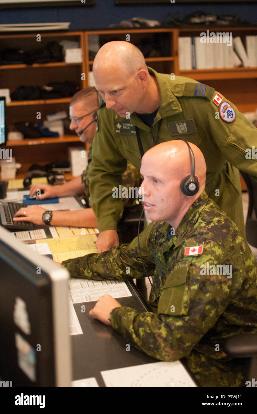 Royal Canadian Air Force service members control the Hawaiian airspace ...