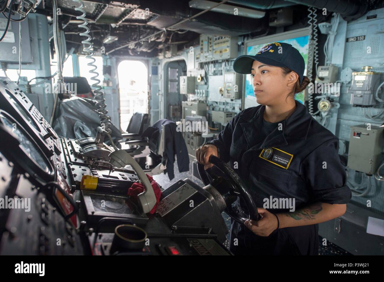 160730-N-DQ503-051 GULF OF ADEN (July 30, 2016) – Seaman Higia Perez ...