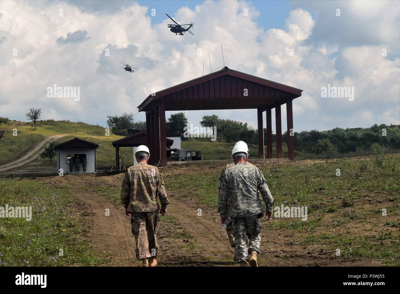 Col. Robey Brantley (left), officer-in-charge, 194th Engineer Brigade ...
