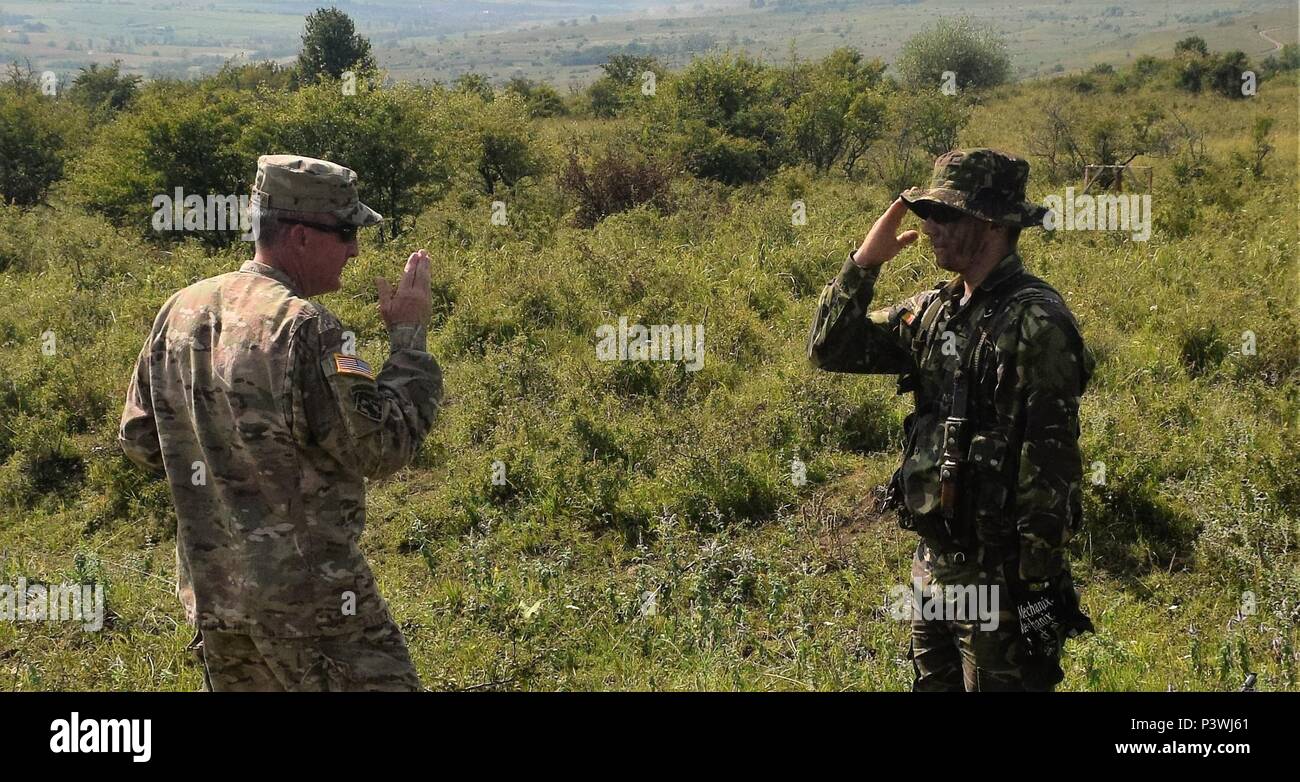 Col. Robey Brantley (Center), officer in charge of Operation Resolute ...