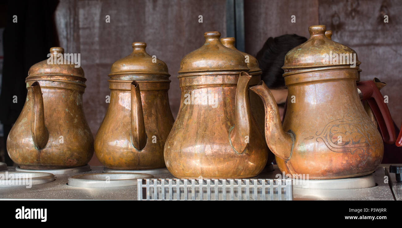 Turkish tea pot made in a traditional style Stock Photo - Alamy