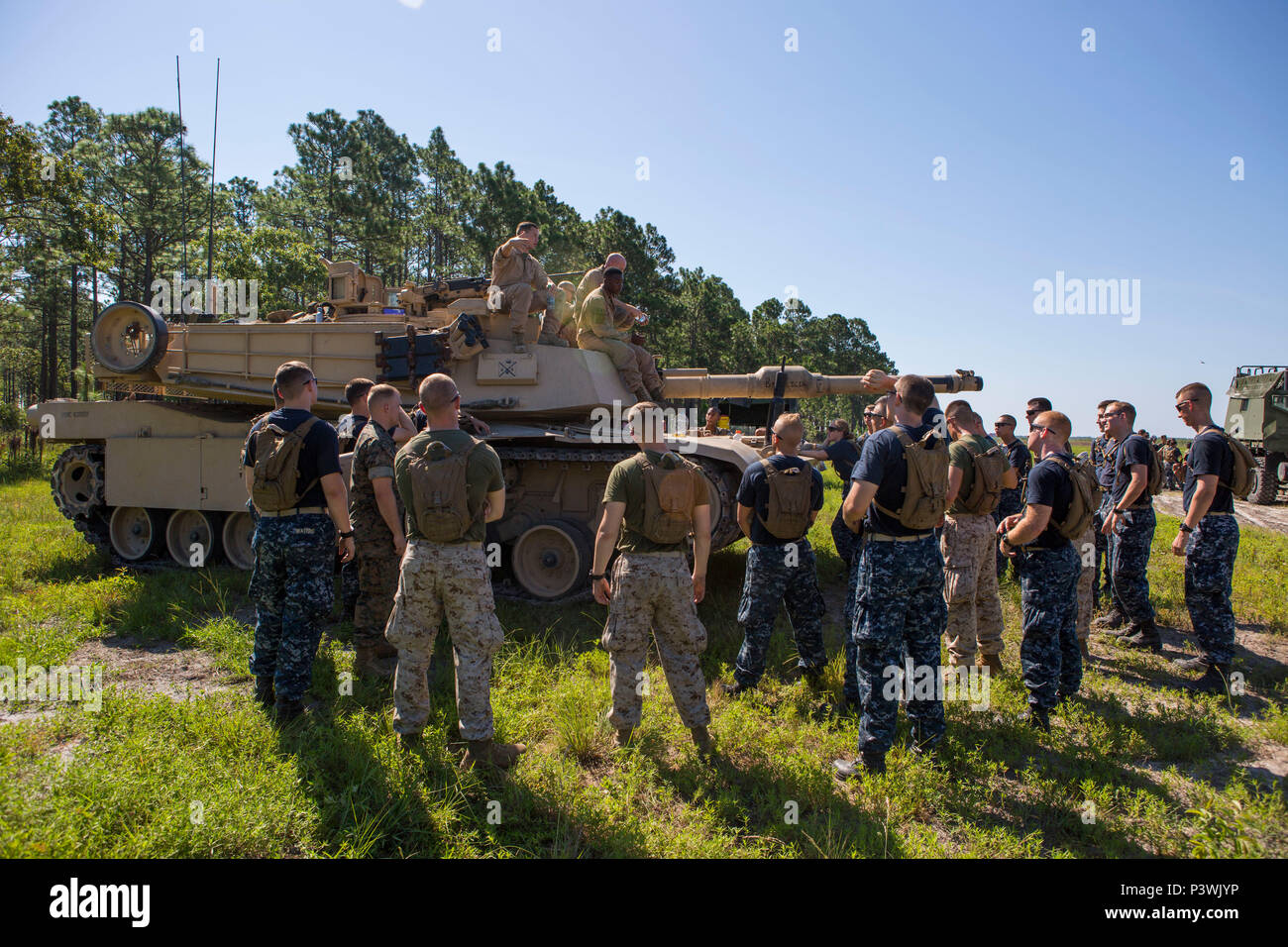 U.S. Marines with 2nd Tank Battalion, 2nd Marine Division, teach U.S ...