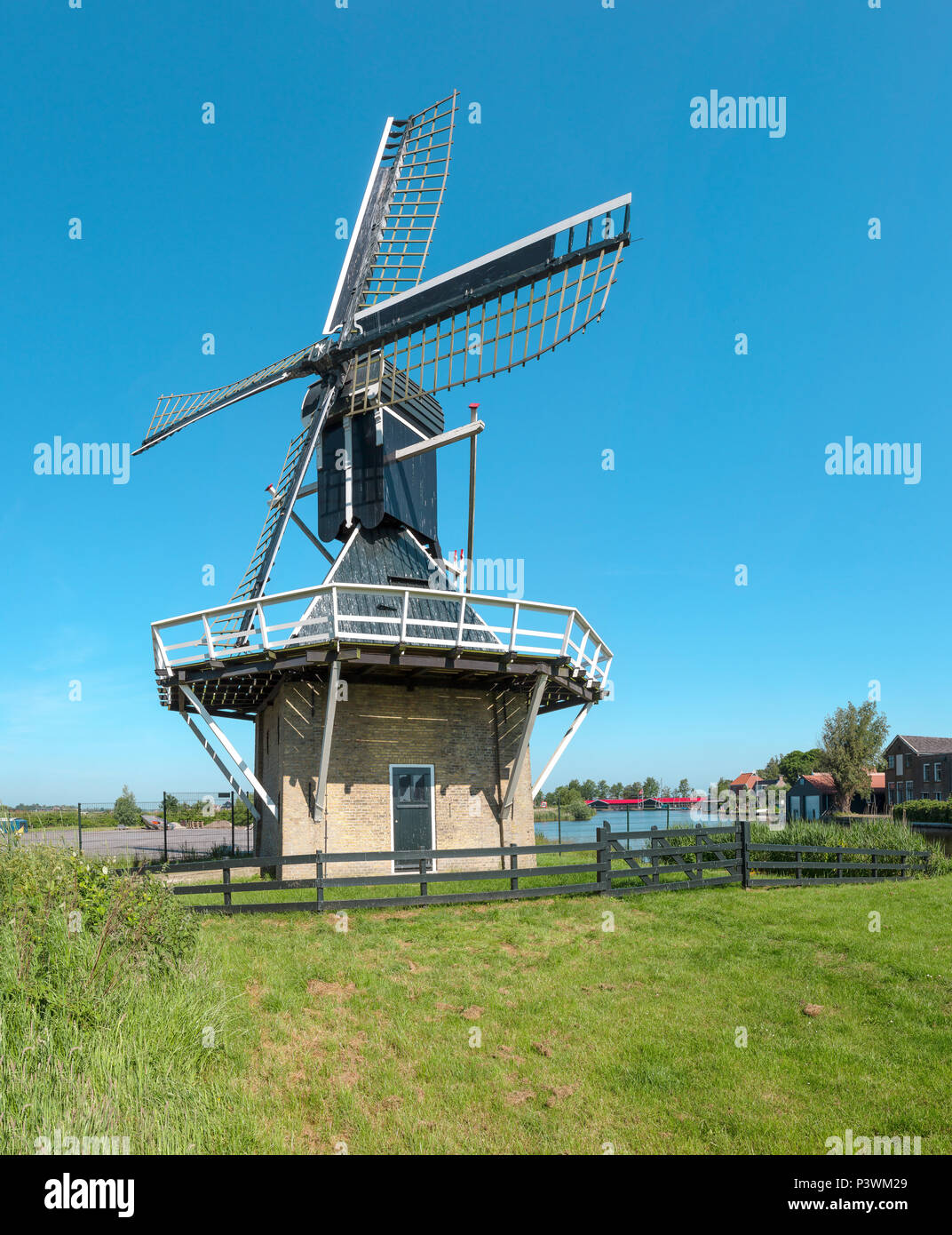 Small windmill called The Green Windmill Stock Photo - Alamy