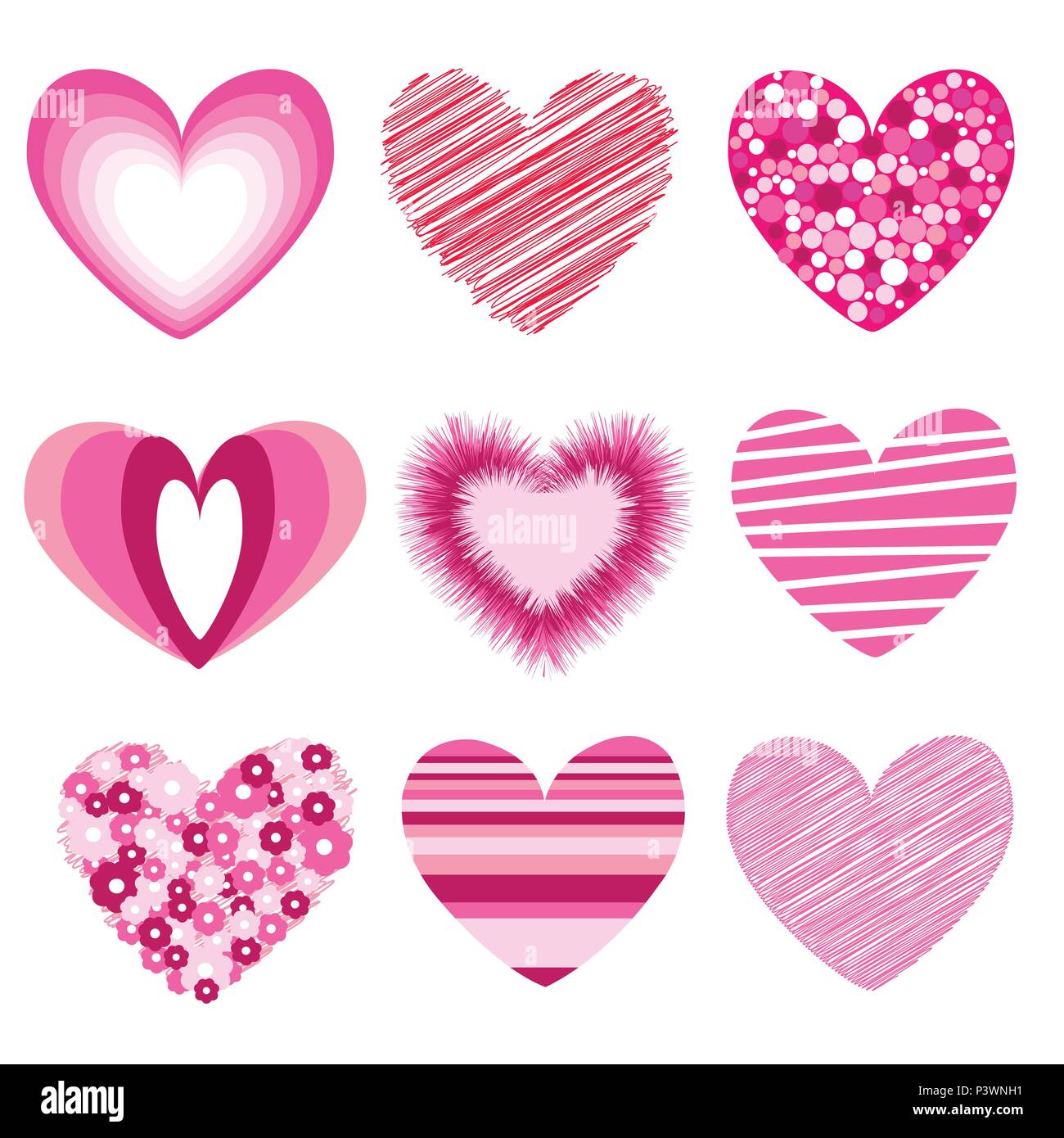 Valentine clip art set Stock Vector Images - Alamy