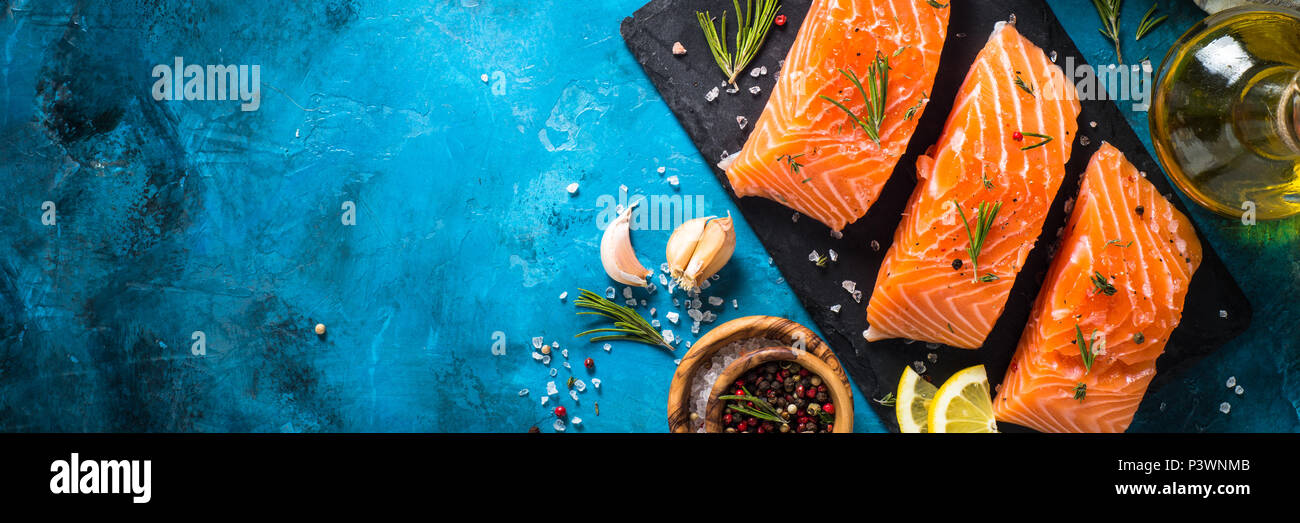 Salmon top view hi-res stock photography and images - Alamy