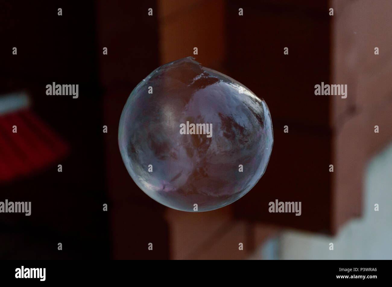 flying deep frozen soap bubble Stock Photo - Alamy